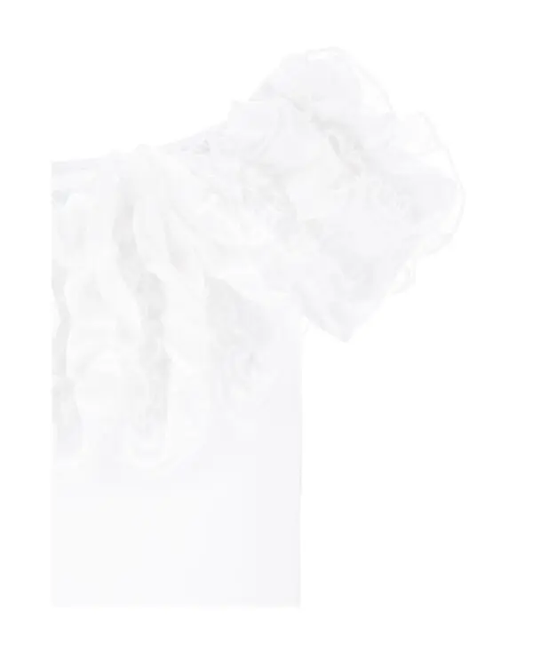 Monnalisa Ruffled Off-the-shoulder T-shirt