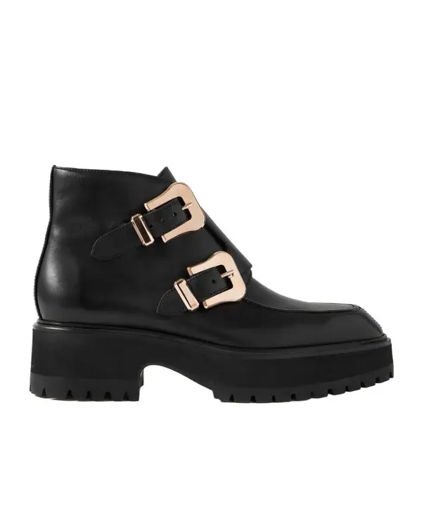Gabriela Hearst Apollo Buckled Ankle Boots - Black