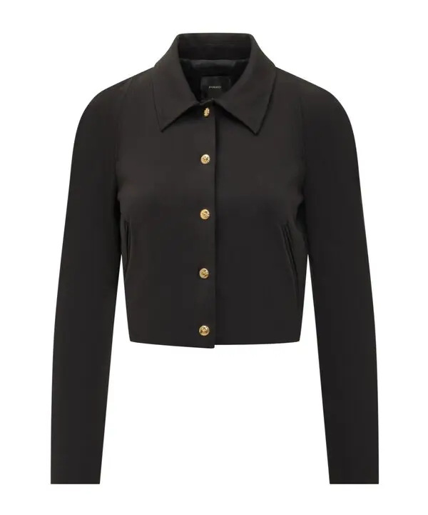 Pinko Cropped Jacket With Button Closure