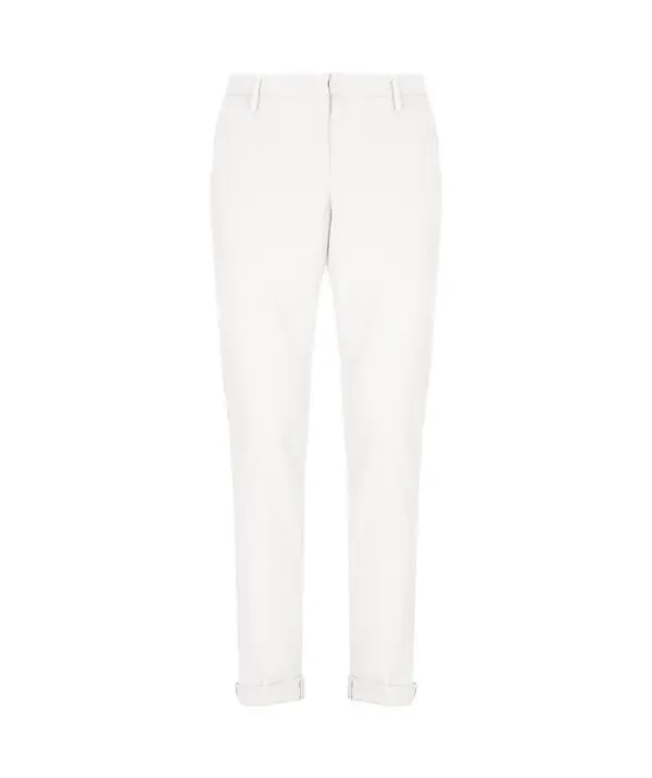 DONDUP Gaubert Slim Fit Cotton Trousers - White
