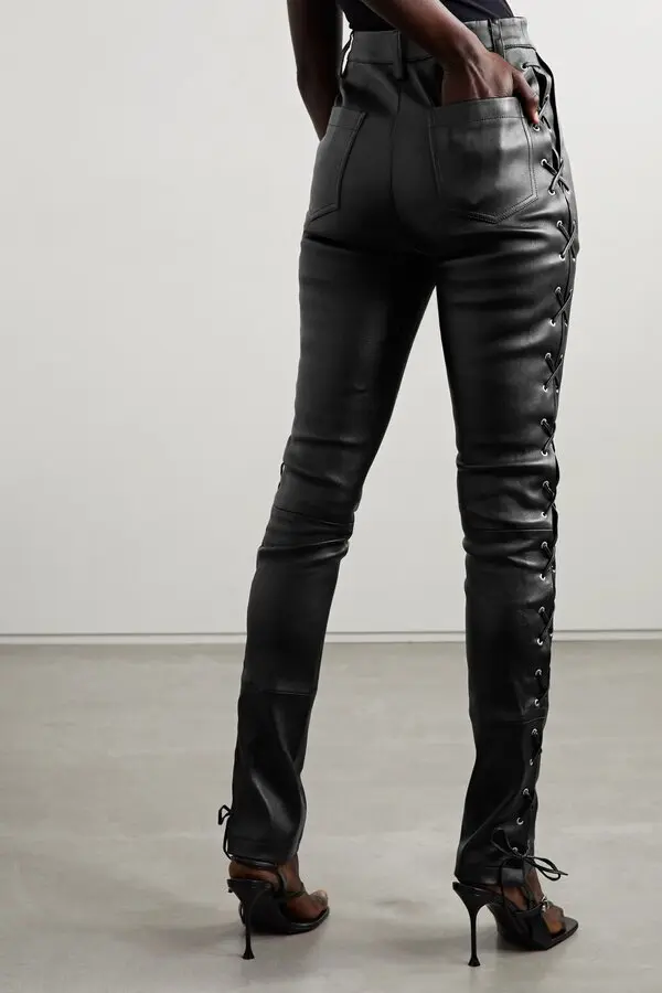 Magda Butrym Lace-up Leather Leggings