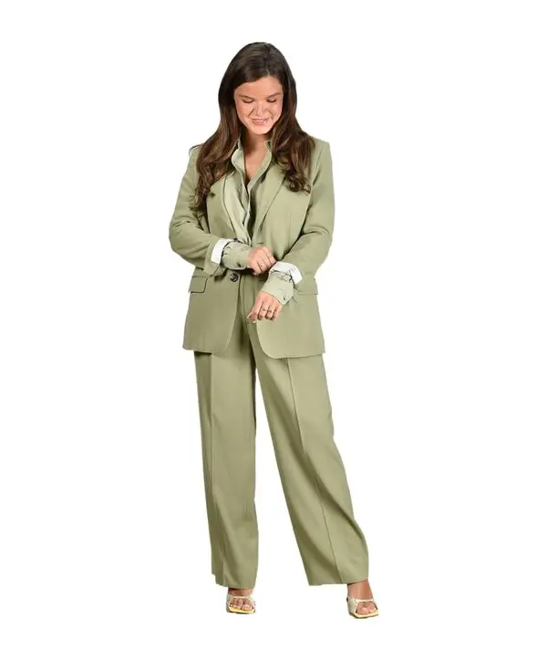 Ami Single-breasted Textured Blazer - Green