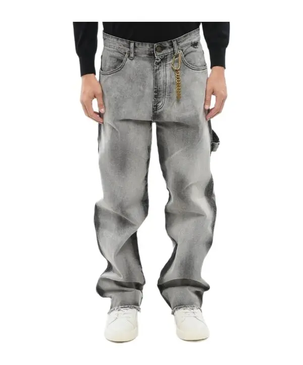 DARKPARK Straight Leg Jeans With Hammer Loops - Gray