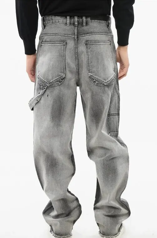 DARKPARK Straight Leg Jeans With Hammer Loops - Gray
