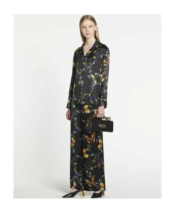 LANVIN Butterfly Print Button-up Shirt