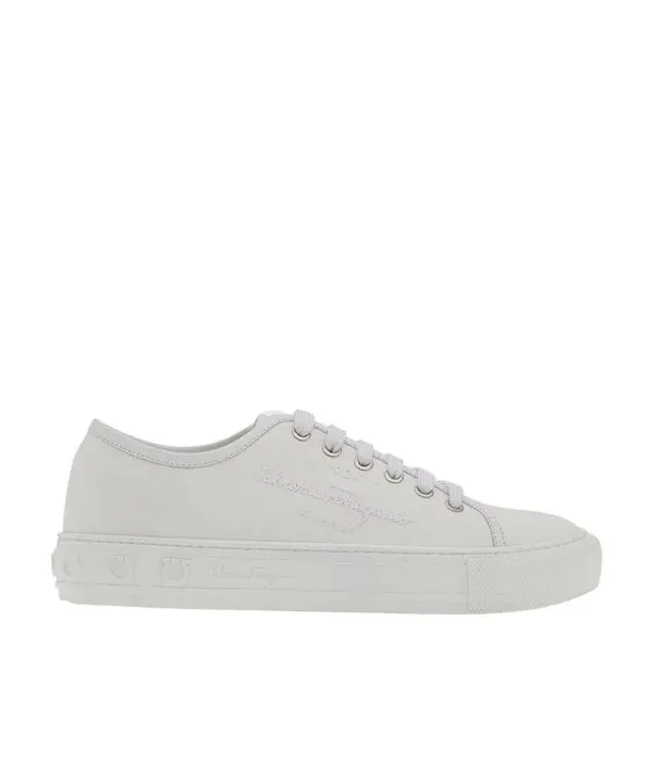 FERRAGAMO Logo Embossed Low-top Sneakers - White