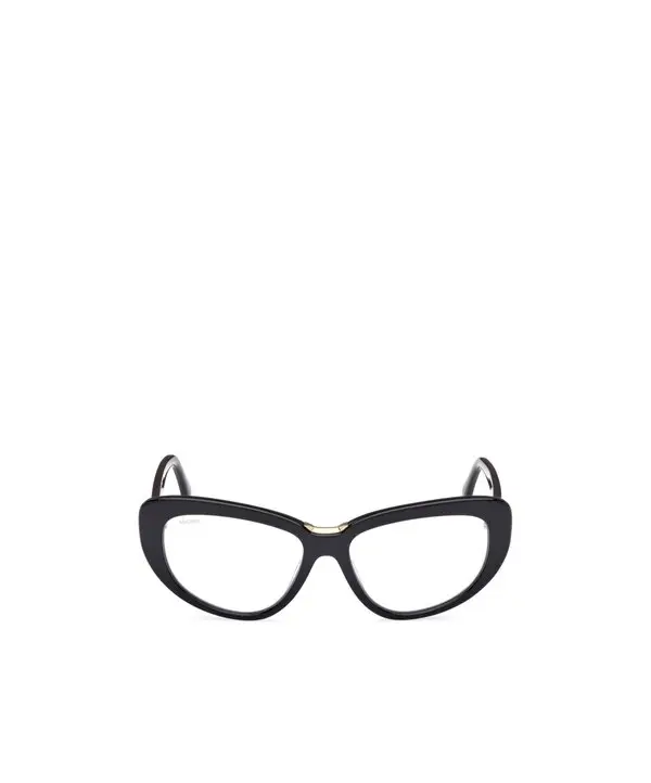 Max Mara Mm5109b Logo-print Cat-eye Frame Glasses - Black