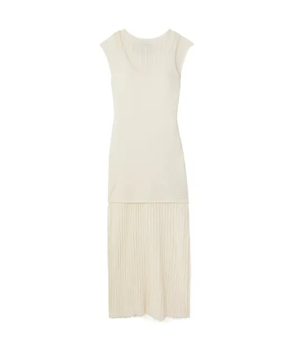 Loulou De Saison Ada Ribbed Knit Dress - Ivory