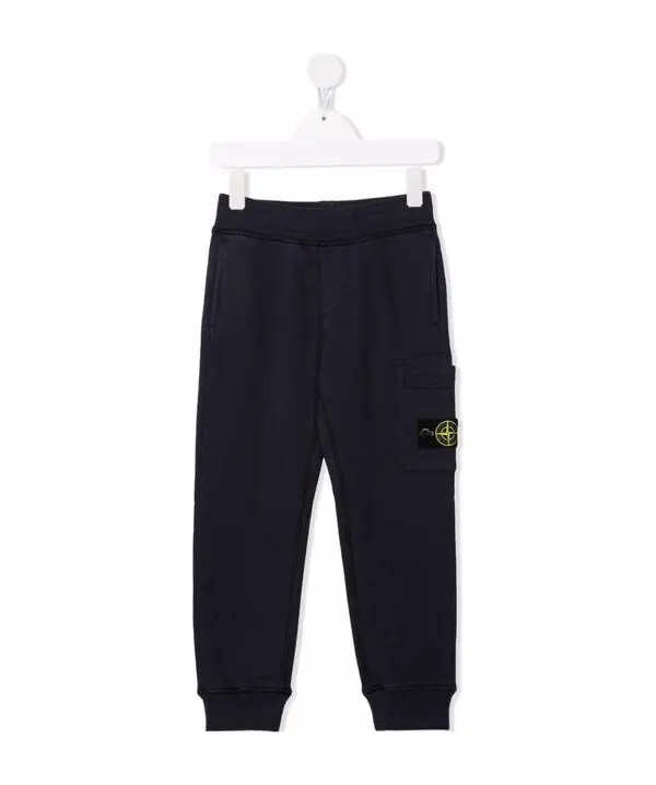 Stone Island Logo-patch Cotton Track Pants