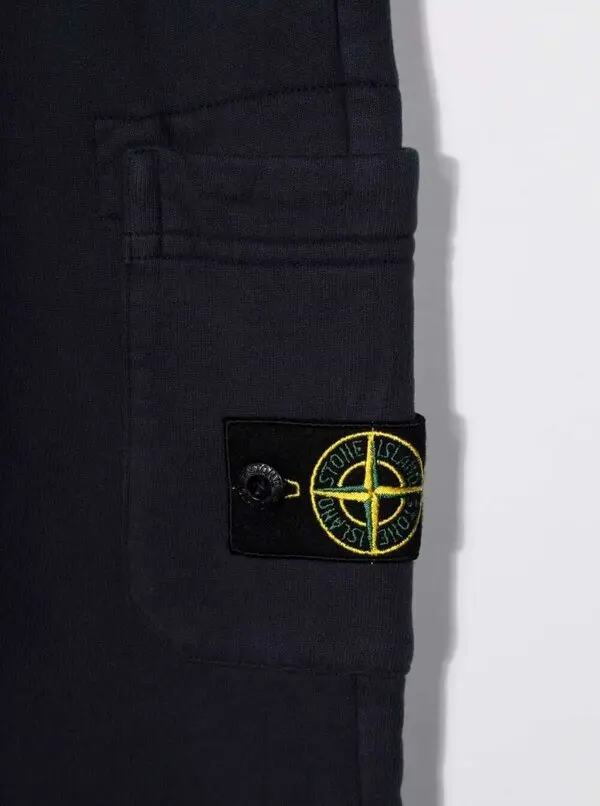 Stone Island Logo-patch Cotton Track Pants