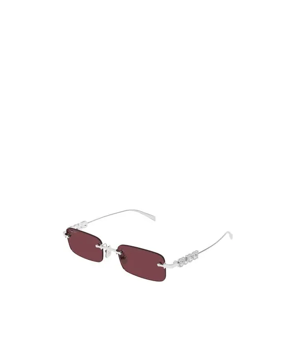 Gucci Rectangular Frame Sunglasses - Silver