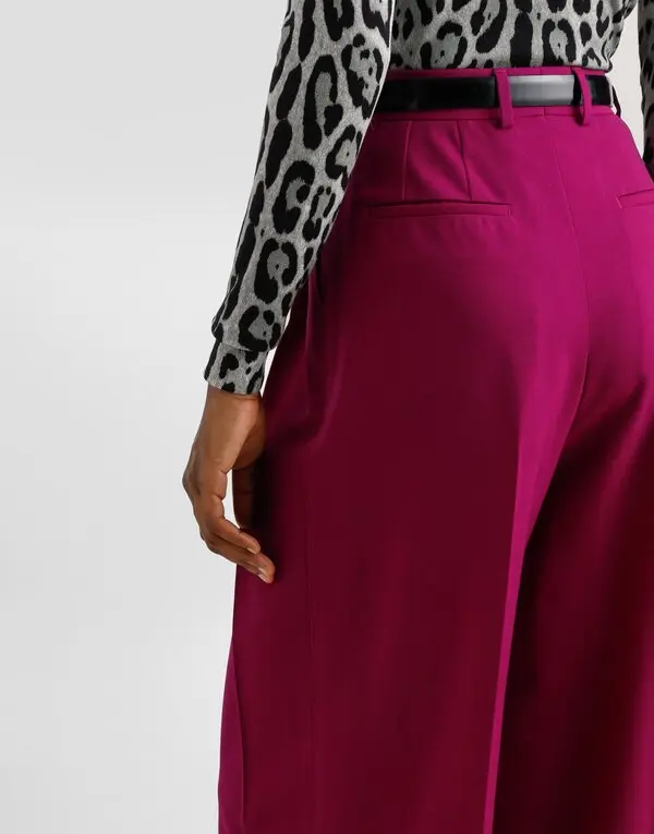 Dolce & Gabbana Pleated Wide-leg Trousers - Purple