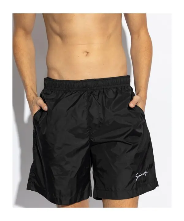 Givenchy Logo Embroidered Swim Shorts - Black