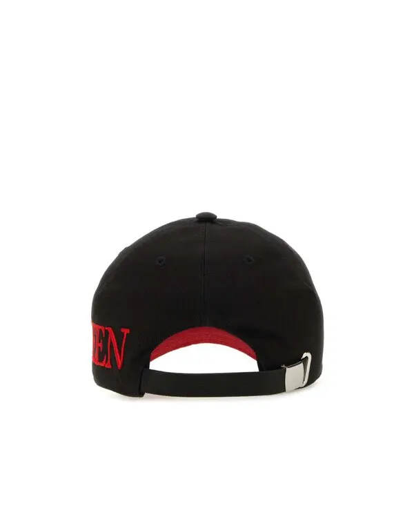 Alexander McQueen Logo Embroidered Baseball Cap - Black