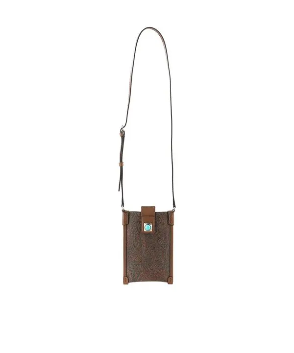 Etro Crown Me Paisley Phone Holder - Brown