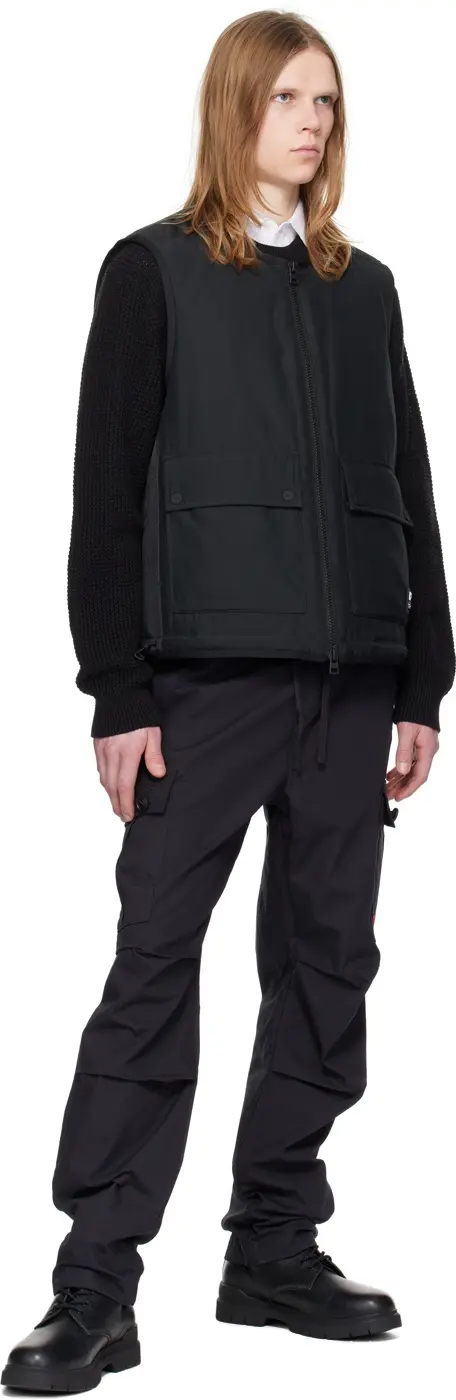 Hugo Boss Zip-up Waistcoat With Logo Detail