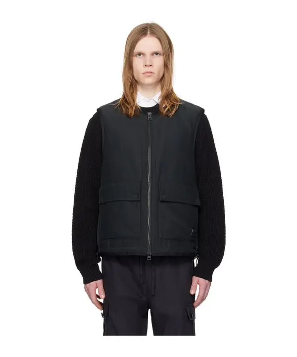 Hugo Boss Zip-up Waistcoat With Logo Detail