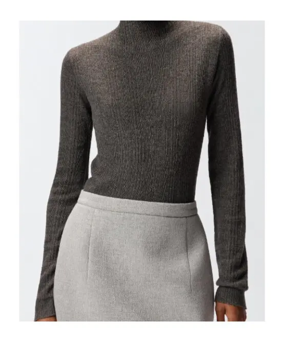 Pinko Slim-fit High-neck Ribbed Sweater - Black