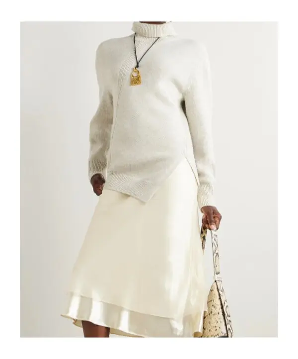JIL SANDER Asymmetrical Turtleneck Sweater