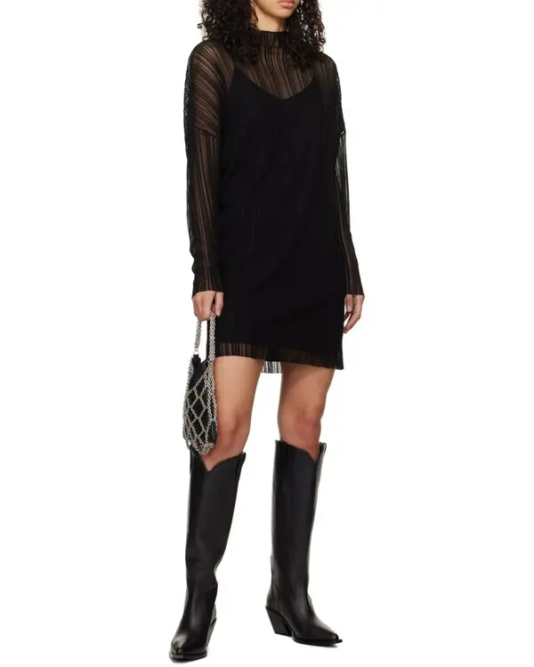 ANINE BING Clare Sheer Mini Dress