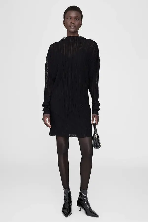 ANINE BING Clare Sheer Mini Dress