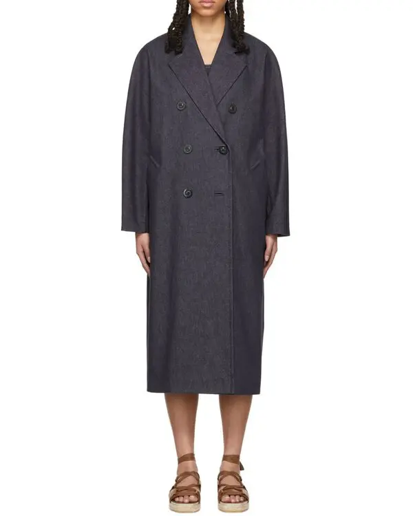 Max Mara Denim Logo Coat