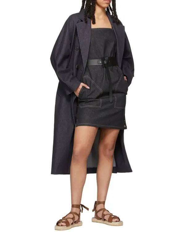 Max Mara Denim Logo Coat