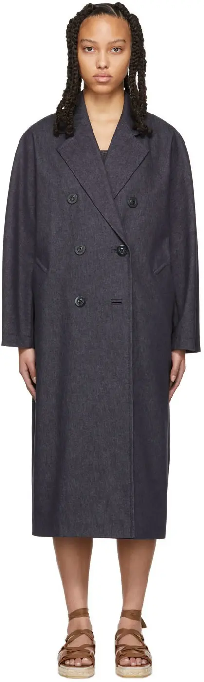 Max Mara Denim Logo Coat