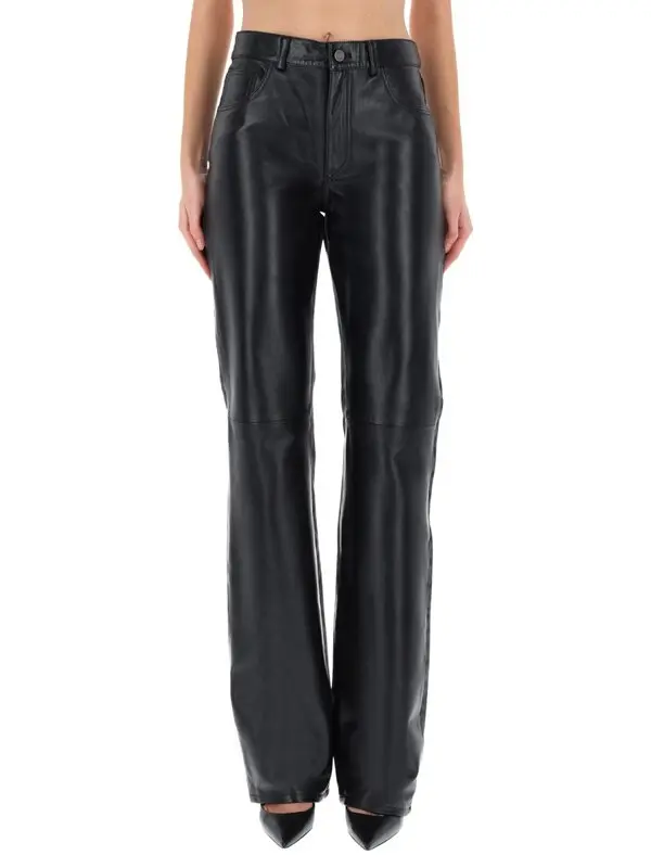 HAIKURE Leather-panel Jeans - Black