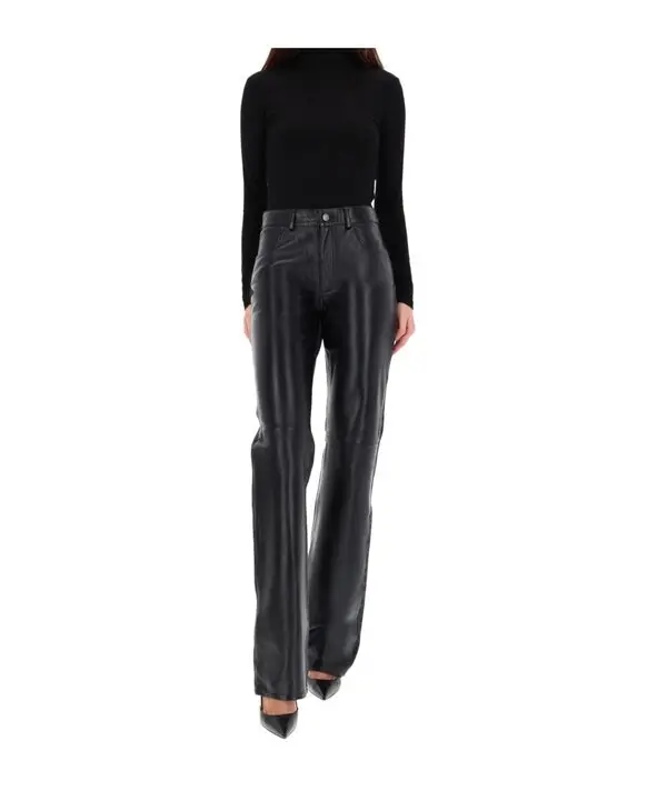 HAIKURE Paneled Leather Jeans