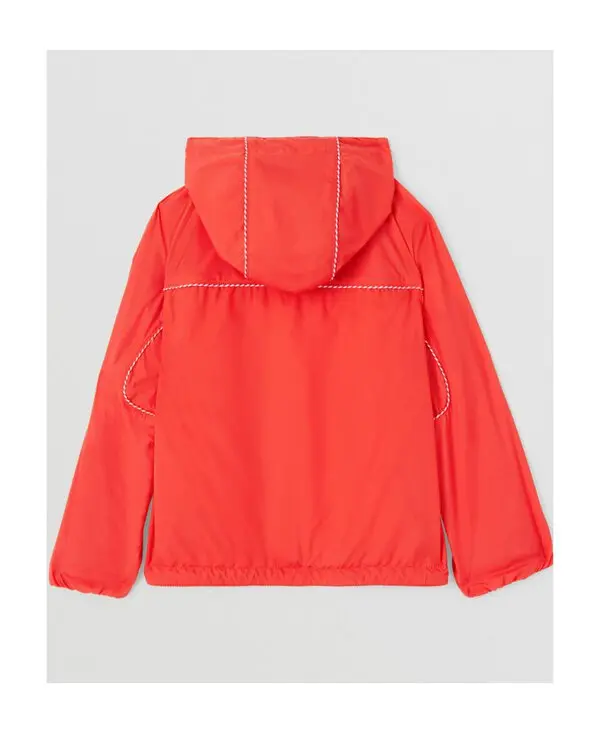 Burberry Horseferry Appliqué Hooded Jacket - Red