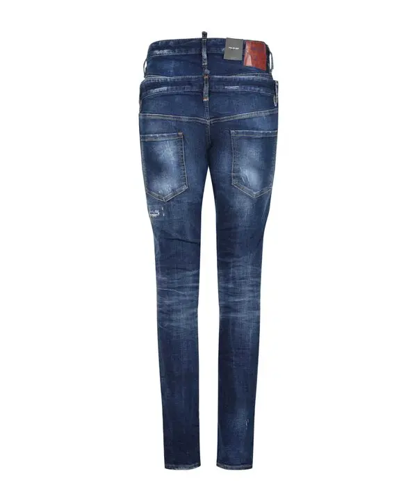 Dsquared2 Straight-leg Distressed Jeans - Blue