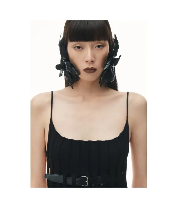 Alexander Wang Belted Square-neck Dress