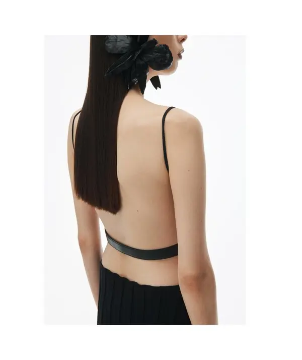 Alexander Wang Belted Square-neck Dress