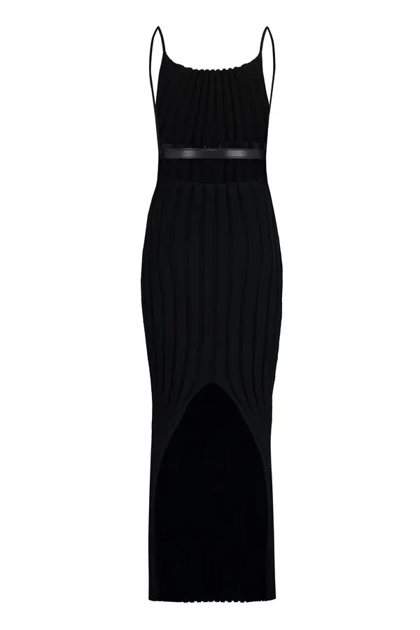 Alexander Wang Belted Square-neck Dress