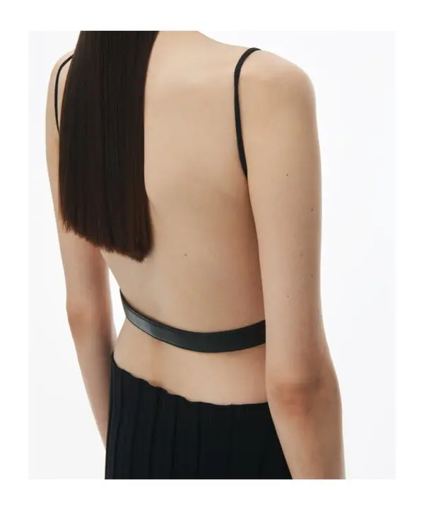Alexander Wang Belted Square-neck Dress