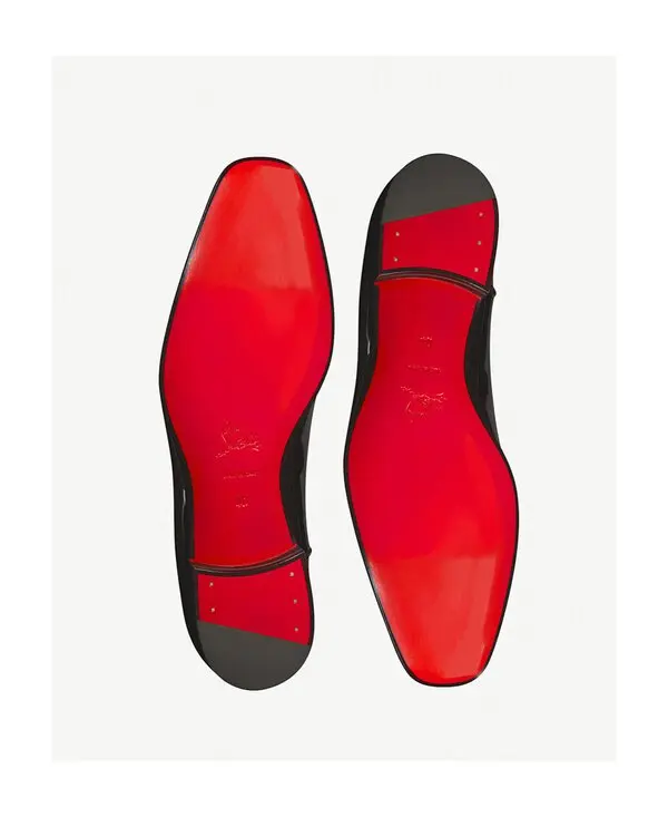 CHRISTIAN LOUBOUTIN Grego Patent Leather Lace-up Oxford Shoes