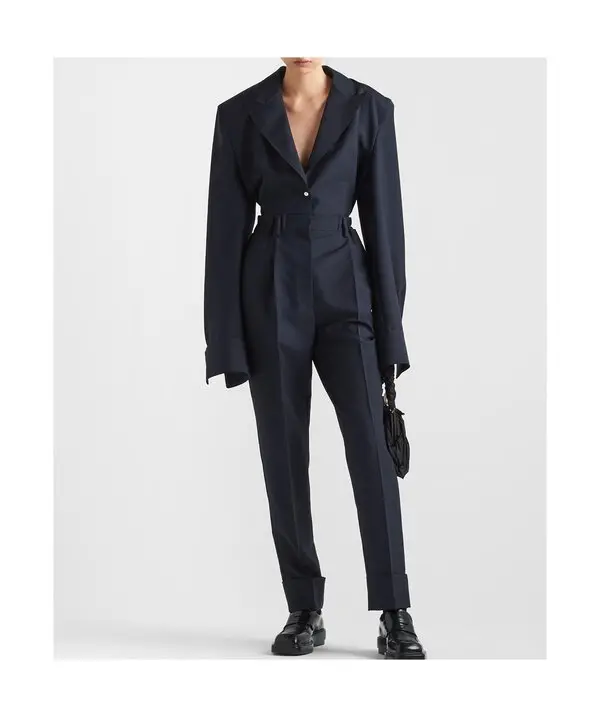 Prada Pleated Tailored Trousers - Blue