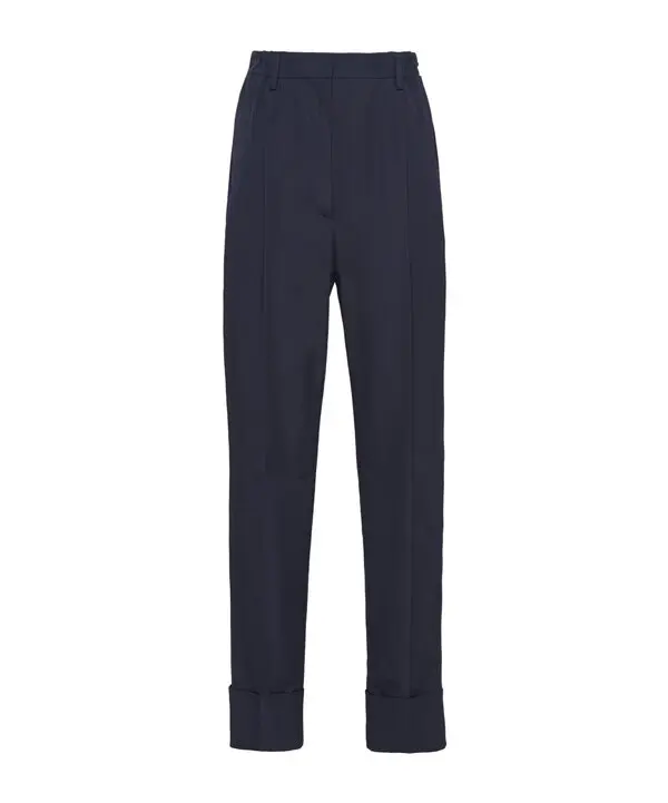 Prada Pleated Tailored Trousers - Blue