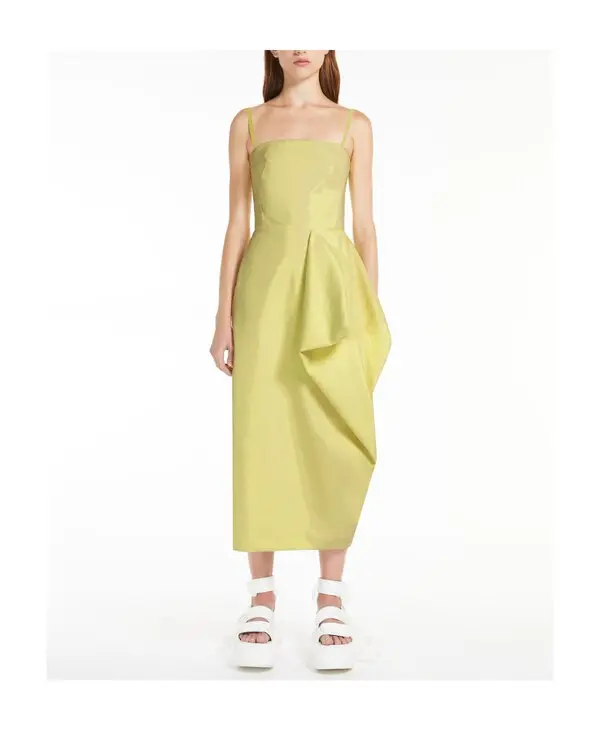 Sportmax Sleeveless Midi Dress With Draped Detailing