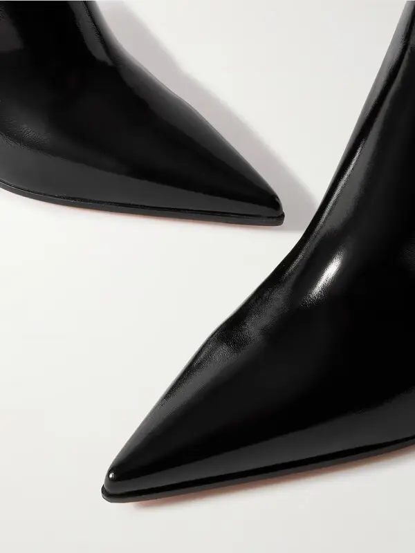 GIANVITO ROSSI Pointed Toe Zip-up Ankle Boots - Black