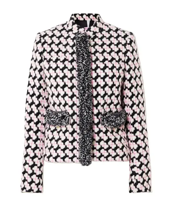 Emilio Pucci Fringed Tweed Jacket - Pink