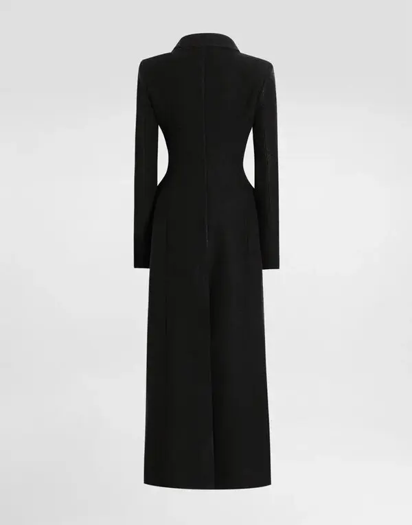 Dolce & Gabbana Double-breasted Long Coat - Black