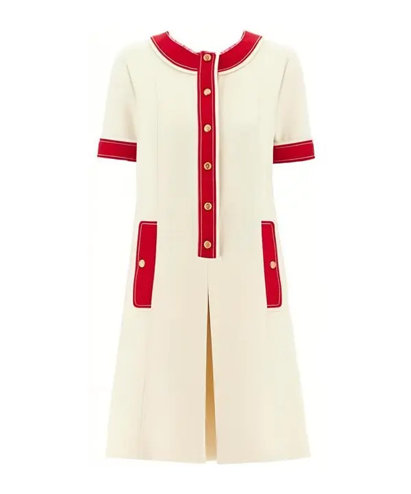 Gucci Contrast Color A-line Mini Dress