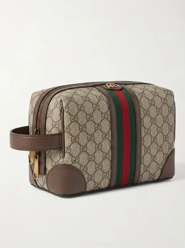 Gucci Savoy Toiletry Bag - Beige And Ebony