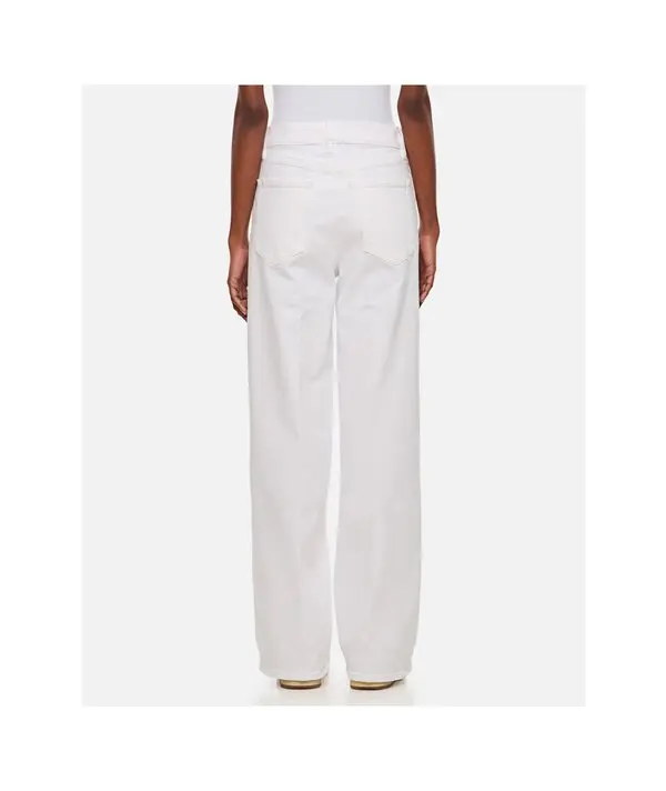 FRAME Le Slim Palazzo Trousers - White