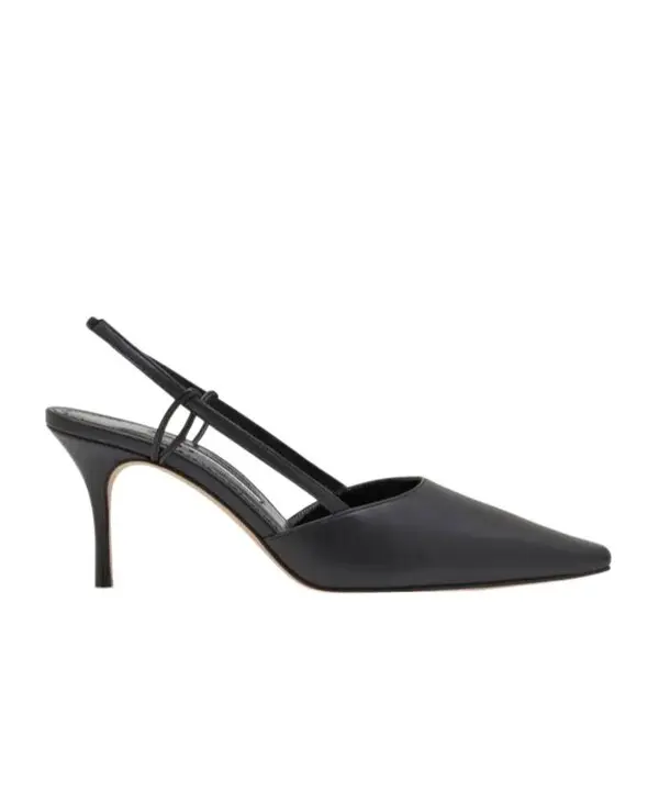 Manolo Blahnik Pointed Toe Slingback Stiletto Sandals