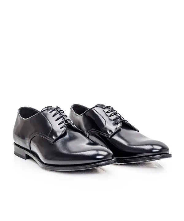 DOUCAL'S Round-toe Lace-up Oxford Shoes - Black