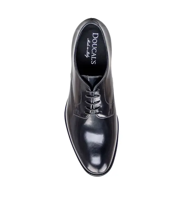 DOUCAL'S Round-toe Lace-up Oxford Shoes - Black