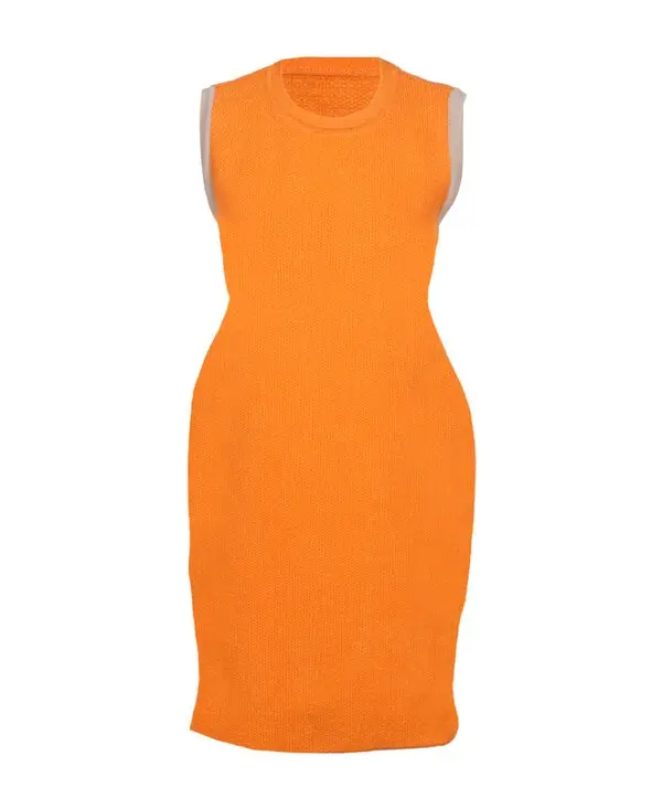 Jacquemus Sleeveless Knit Mini Dress With Contrast Trim